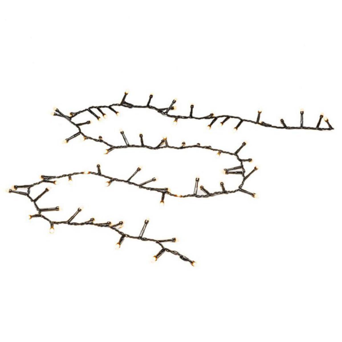 Slinga cluster 800l amber fro. - ljusslinga cluster fros...