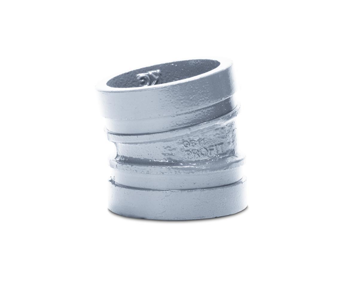 Grooved galvad 11.25° elbow dn100 - grooved bend 11.25º,