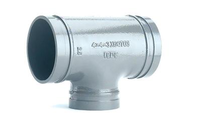 Grooved galv. reducer tee dn125-80 - grooved reducing tee...