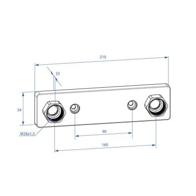 Trio mixer bracket 160c/c d-l 15 pex - mixer bracket 160 ...