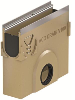 Aco multiline/civicline v100s sand trap 0.5m, h=450mm, ø1...