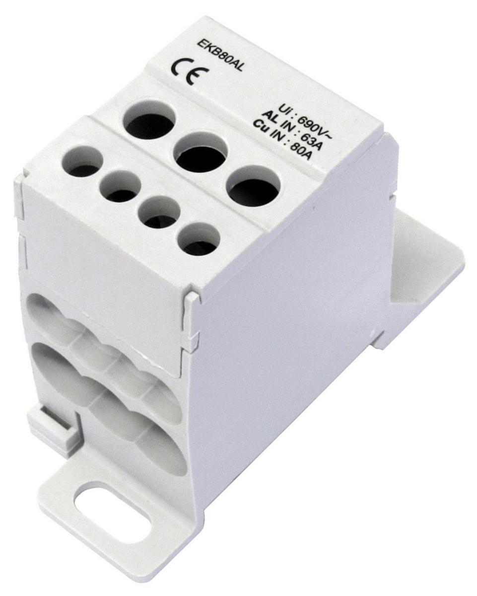 Power distr.block 80a 1pol ekb80al - distribution block