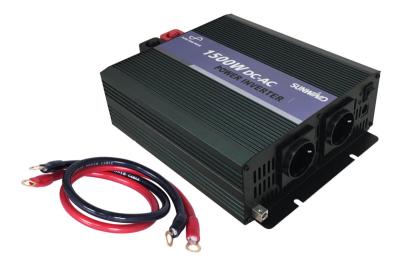 Sinusomformare 1500w sinus 12vdc-230vac, 2 stand.uttag