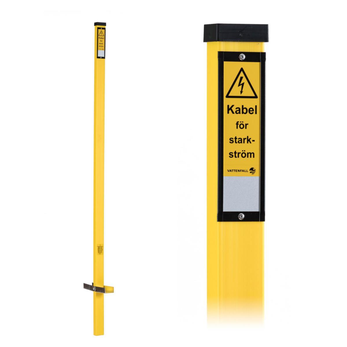 Kabelm.stolpe plast 1700mm vattenfall - kabelmarkering me...