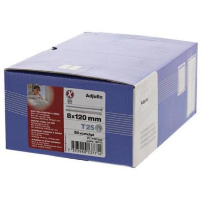 Plugg o skruv adjufix 8x120mm pltrt8120 - lättbetongplugg...