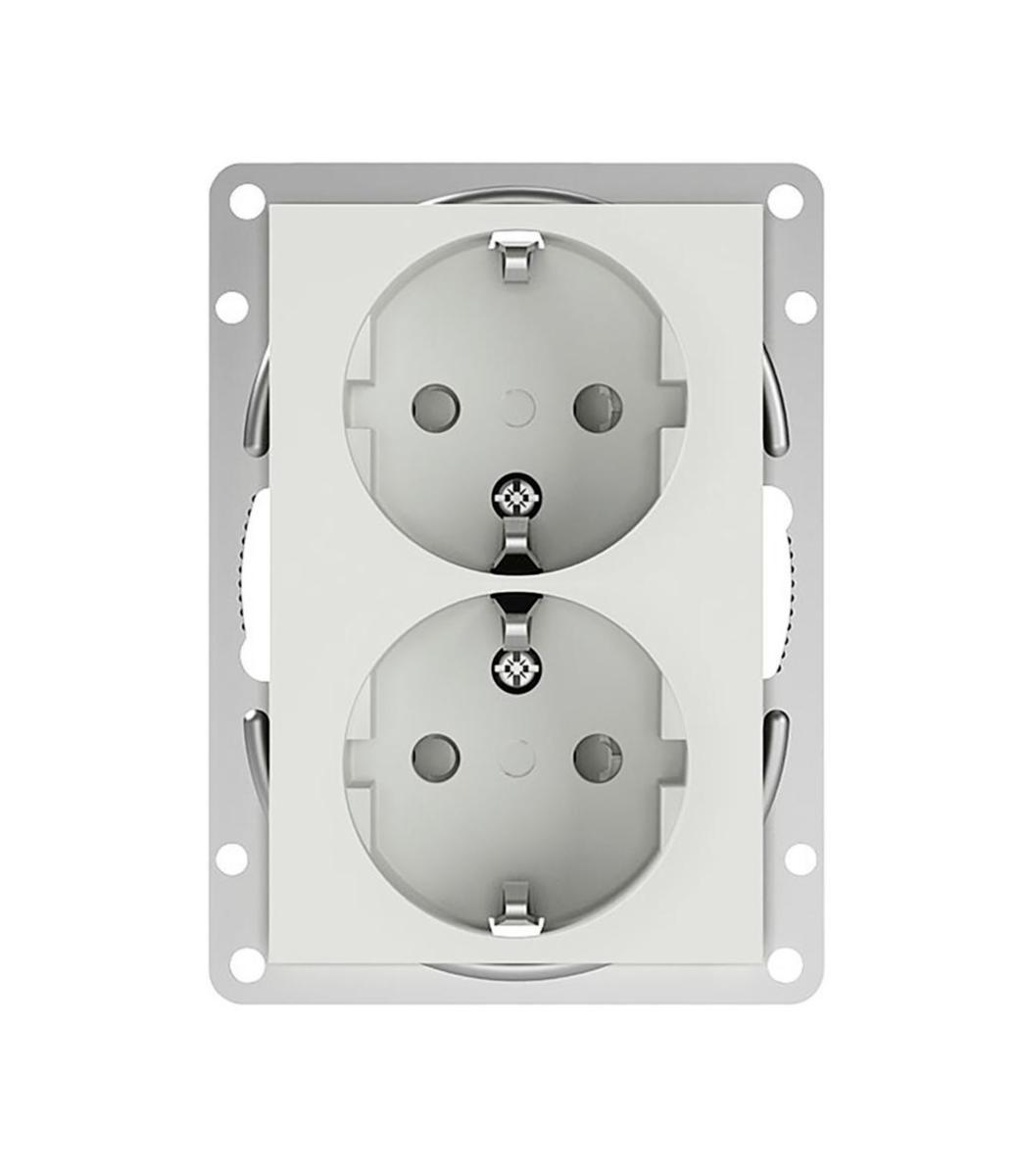 Plus option dbl socket outlet eko04807 - wall socket inse...
