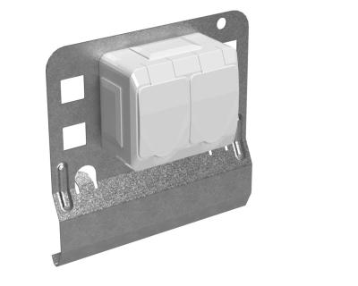 Uttag 2-v ip44 + plåt 35s fzv csu795866 - dosplåt 35s, fz...