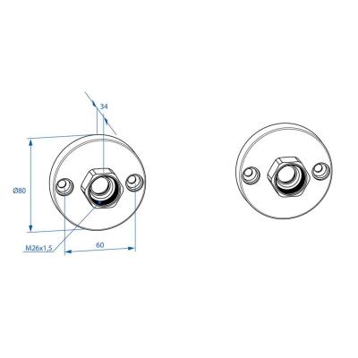 Trio mixer bracket 160c/c sing 15/12 cu - mixer bracket s...