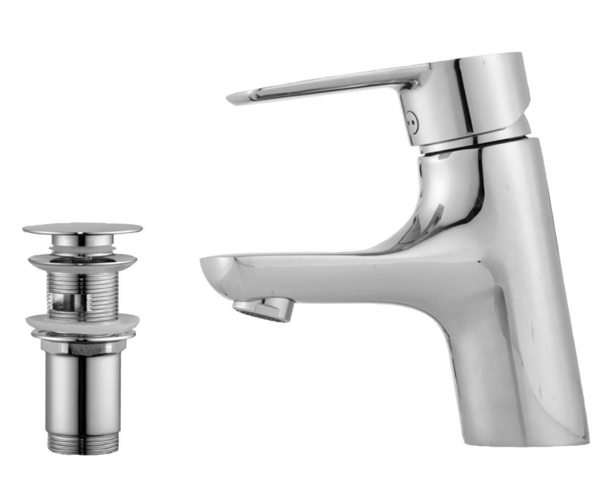 Mora cera b5 washbasin mixer with push-down valve, chrome...
