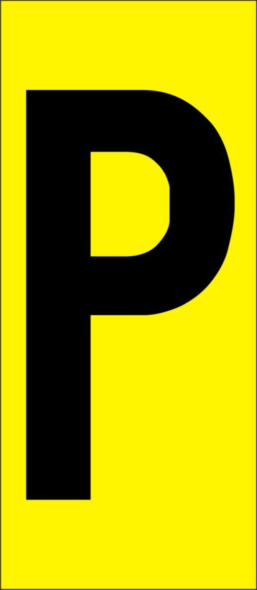 Skylt h160 p - märksystem h160, gula med svarta bokstäve...