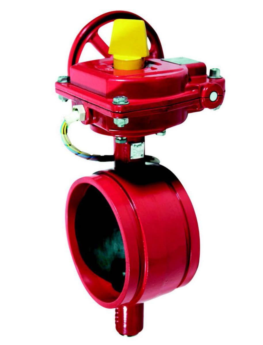 Vridspjällsventil rillad dn100 114.3mm - sprinkler rillad...