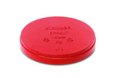 Grooved red end cap dn200 - grooved cap, red | Ahlsell