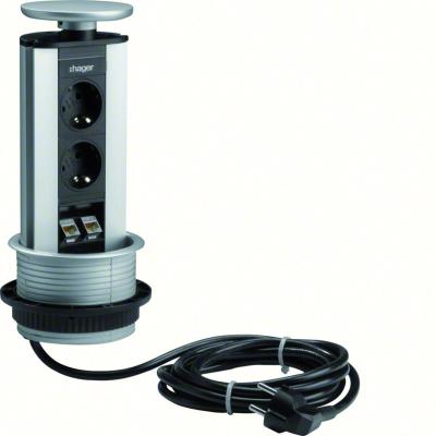 Table mode 3 sockets 1st 2xrj45 - table modules pop-up wi...