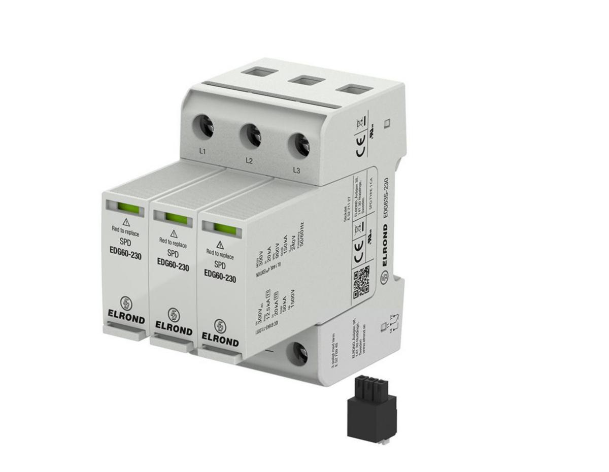 Surge prot. 3-pole edg63s-230 - rough and intermediate pr...