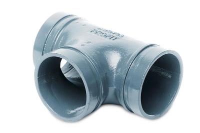 Grooved galvanized tee fitting dn125 - grooved straight t...