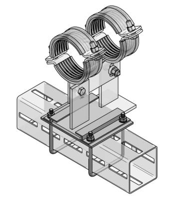 Ef centum u-glid xl100 fzv glidstödsfäste. mefa - glidstö...