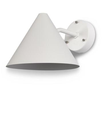 Väggarm tratt e27 vit tratt - väggarmatur tratt, westal