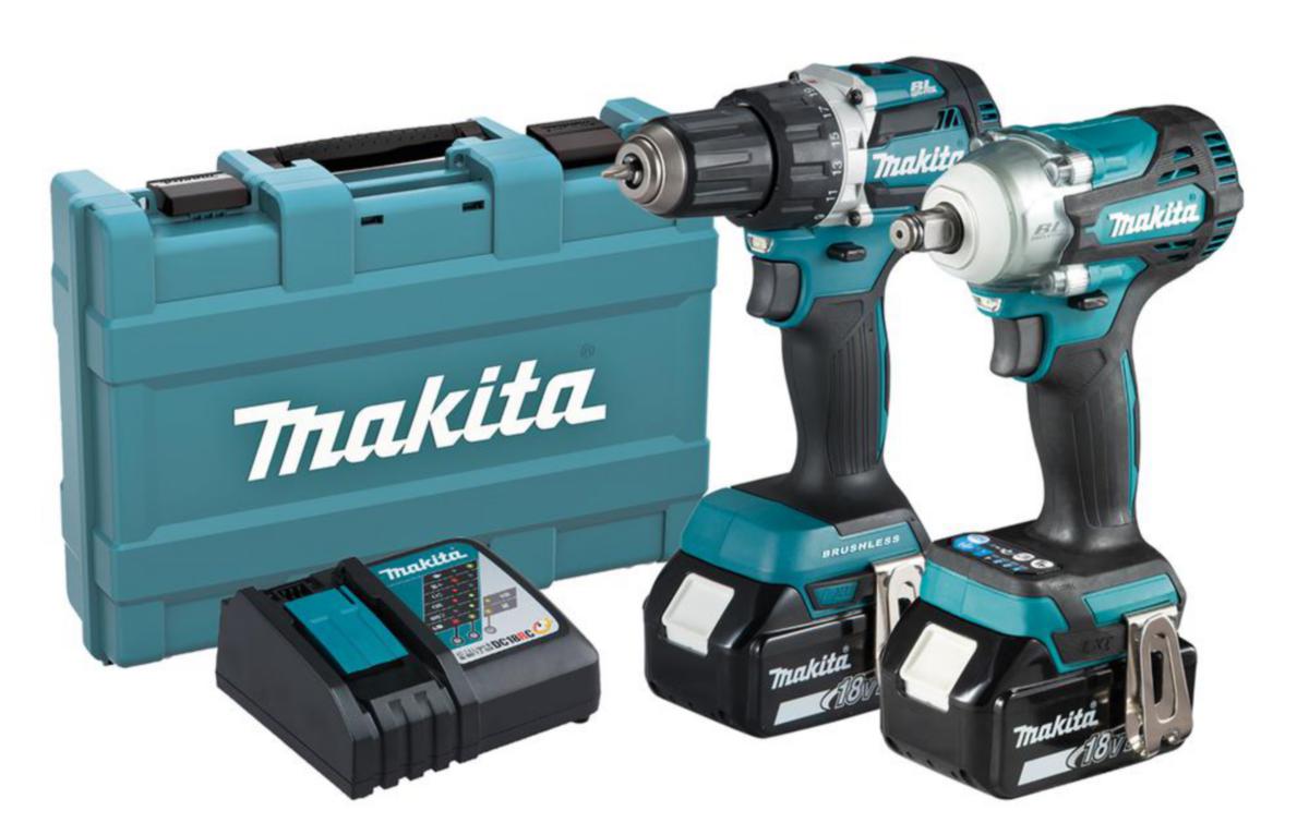 Kombokit makita dlx2410g 18v ddf484 dtw300 2x6.0ah väska ...