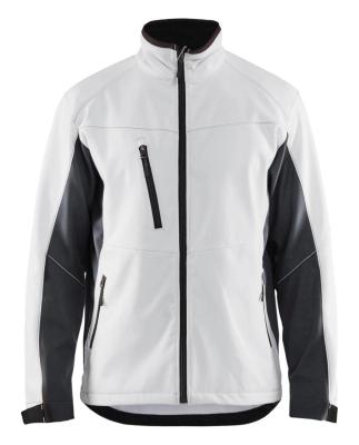 Softshelljacka blk 4950-2516 vit/mörkgrå xxxl - softshell...