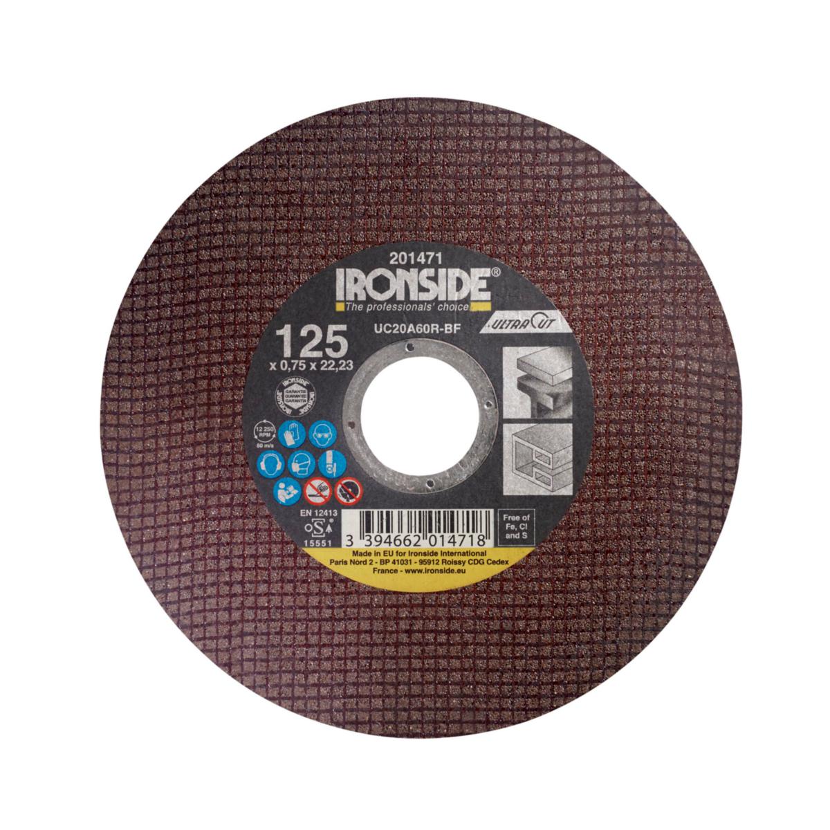 Kapskiva ironside 125x0.75x22 f41 ultracut rf stål 201471...