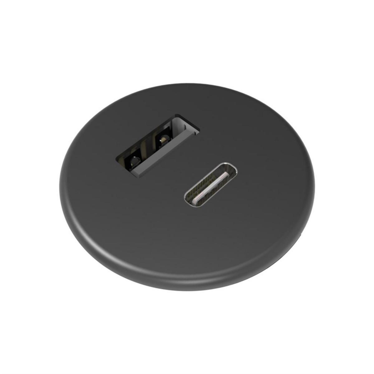 Utt 1 usb-a & 1 usb-c sv el - powerdot mini 1xusb-c 1xusb...