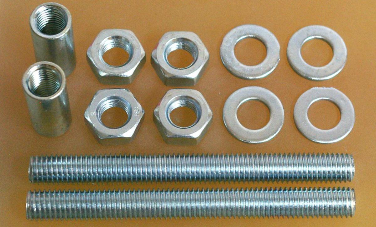Stång mutter bricka skarvhylsa monteringssats m10x120mm