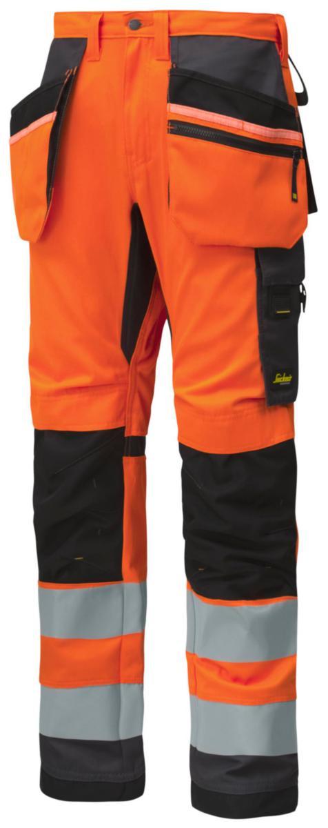 Midjebyxa snickers 6230 orange /grå varsel kl2 aw hf stl ...