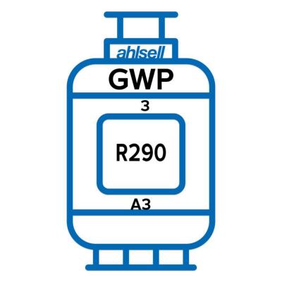 Köldmedium r290 propan 370g engångscyl. vänstergäng 1,0l ...
