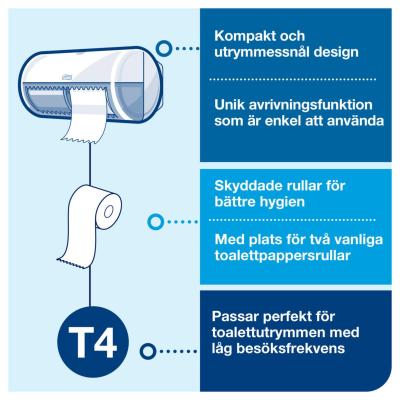 Toalettpapper tork universal t4 vit 44,8m/rl 42rl/bal - t...