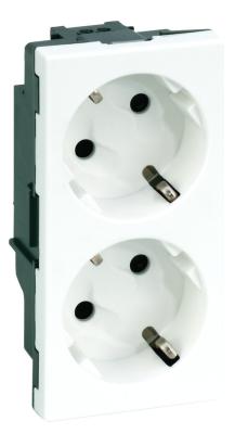 Double power socket 16a 250v - wall socket for series 50...