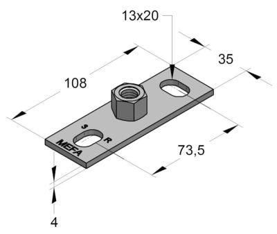 Ef centum basplatta 1/2" fzv mefa - basplatta ef centum,