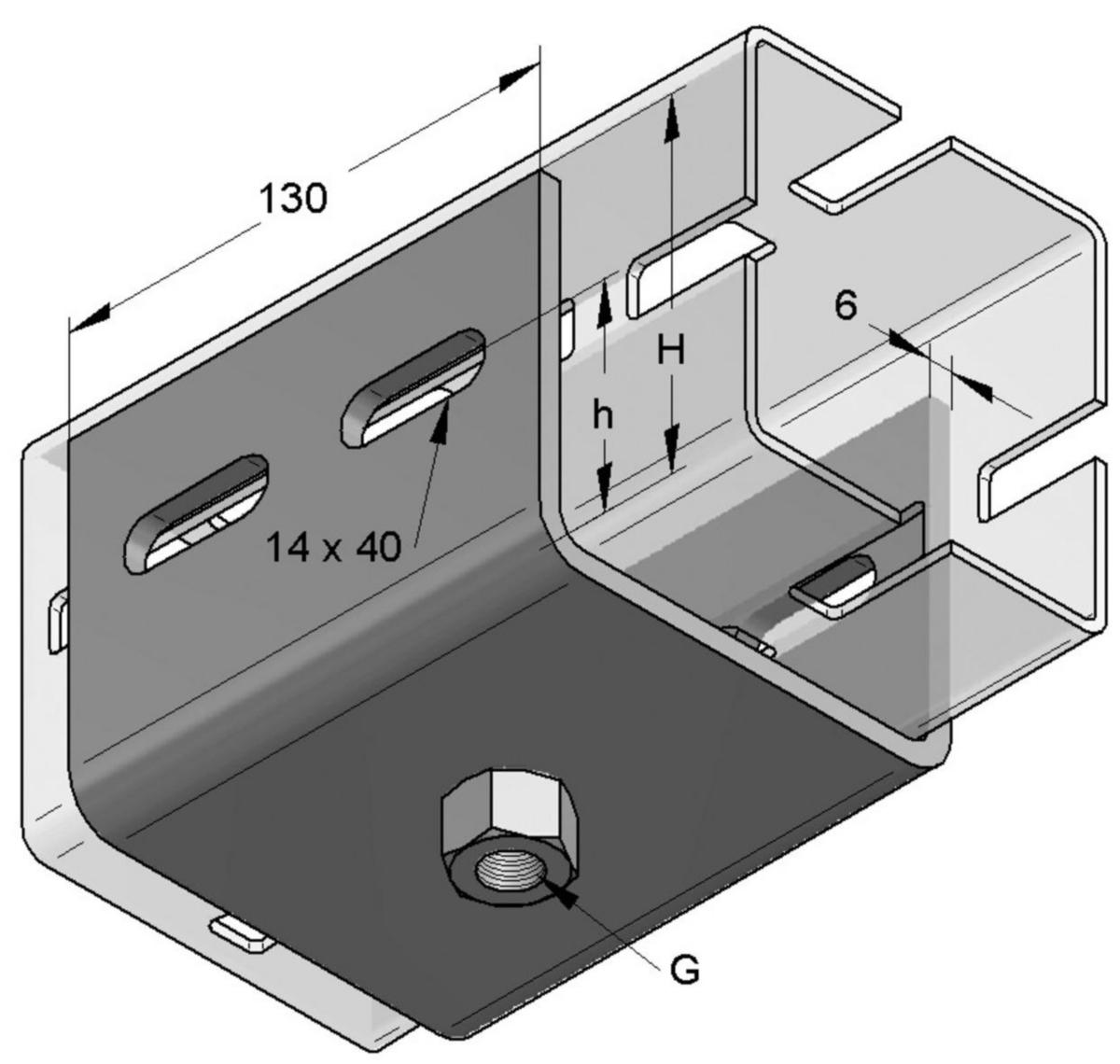 Ef centum fixpunkt 1/2" xl100 fixpunktsfäste. mefa - fixp...