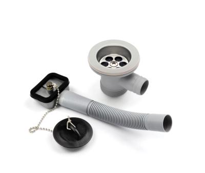 Jafo bottenventil utlopp g40 med bräddavlopp, av grå pp