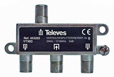 Splitter 5...1218mhz "f" 3w 6d - distributor for smatv