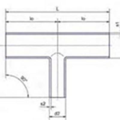 63.5/38.1 aseptiskt t-rör 1.4404 asme bpe sf1 förm cert