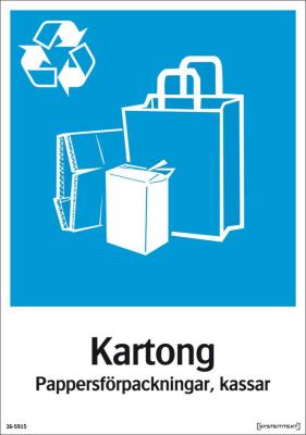 Skylt miljö kartong 36-5915 självhäft. 148x210mm - miljöd...