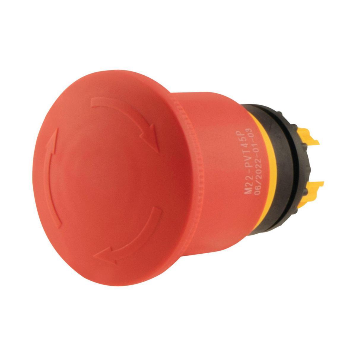 Nödstopp vrid 45 röd/gul m22-pvt45p - nödstoppsdon m22