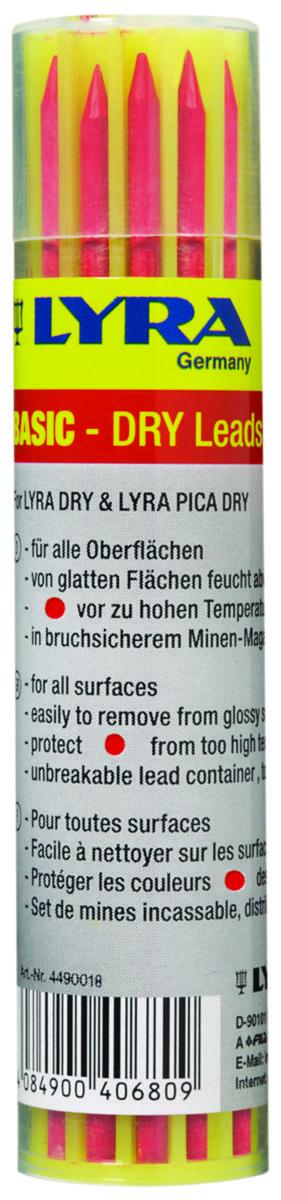 Stift lyra dry röd 12st/behållare - märkstift lyra dry fä...