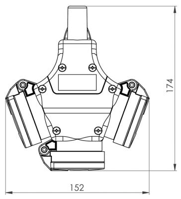 Grenuttag gummi skarv 3/3p gsg3/3 - grenuttag av solid gu...