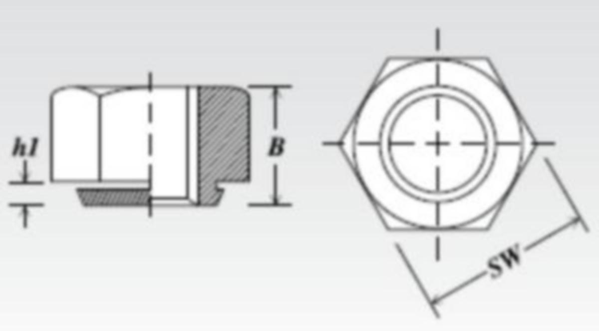 Pressmutter sexkant m12 fzb 250/frp - pressmutter sexkant...