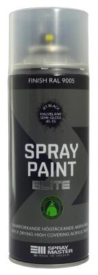 Sprayfärg elite svart ral9005 halvblank 400ml spray maste...
