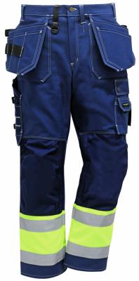 Trousers fk 247 fas blue/yel hi-vis class 1 c44 - trouser...