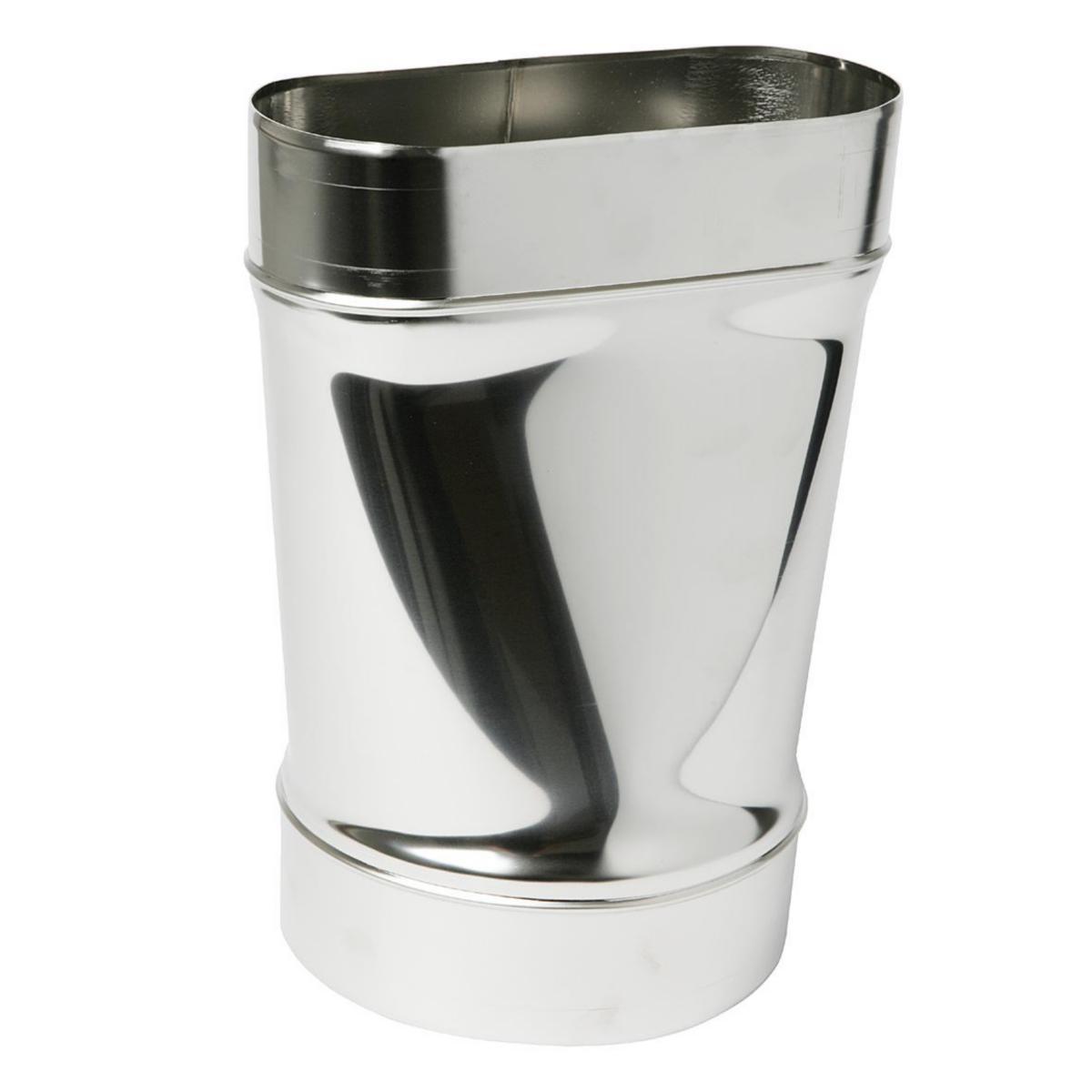 Övergång rund/oval rostfri system 125 - övergång, rostfri...