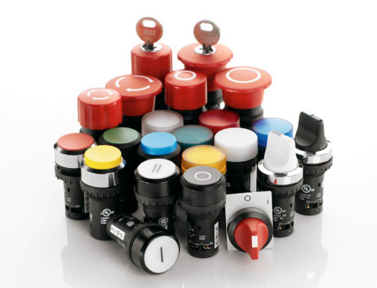 Tryckknapp comp.svart låg cp1-10b-11 - tryckknapp compact...