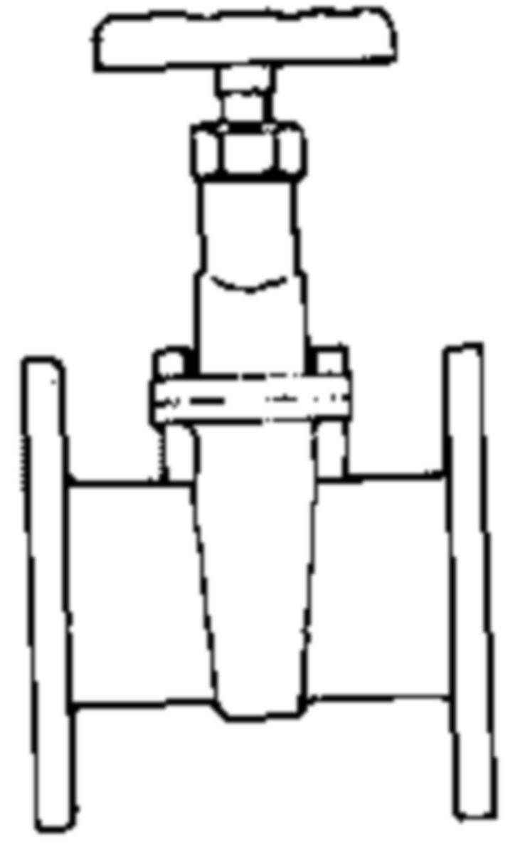 50 kilslidventil med flänsar pn 10/16 - kilslidsventil...