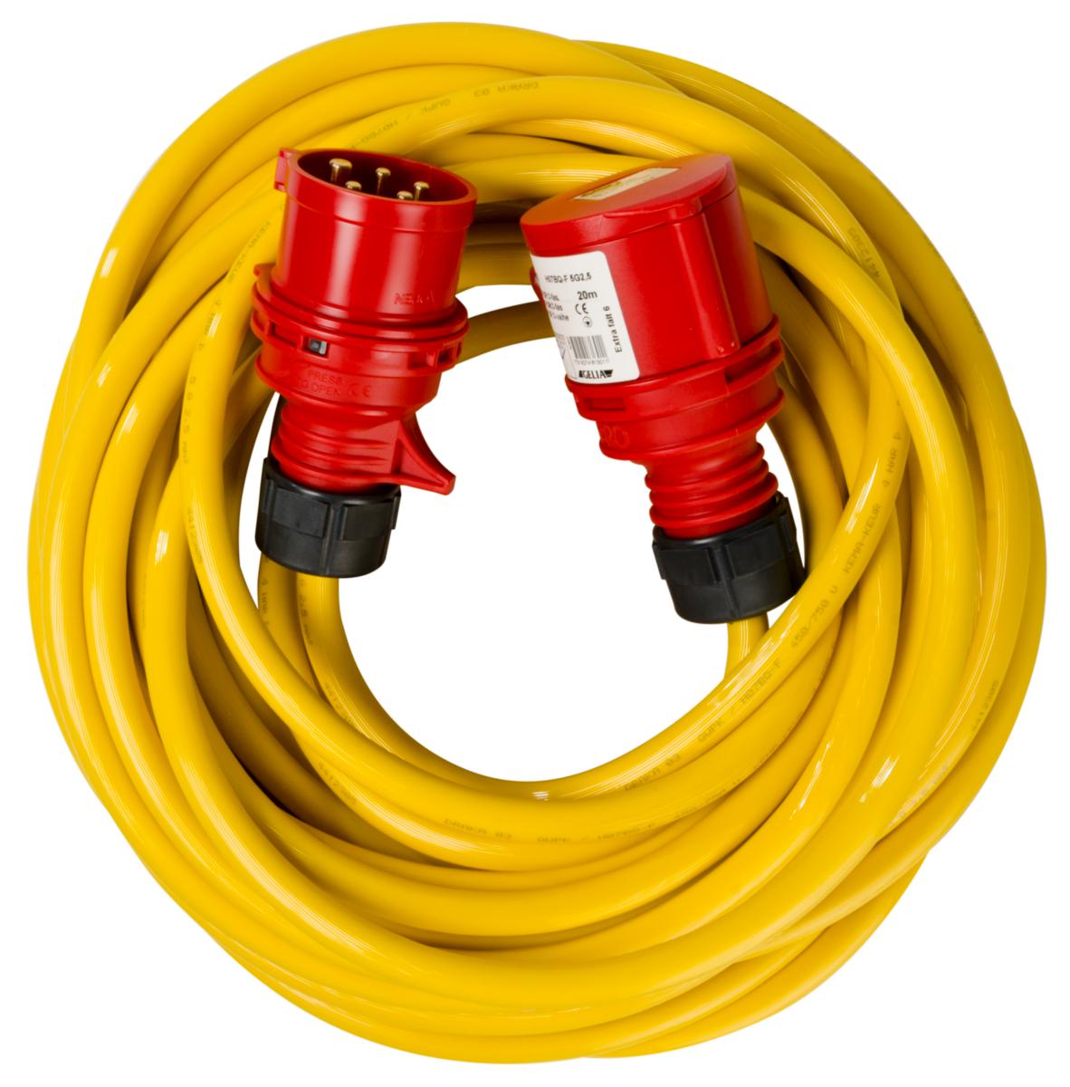 Motorkabel pur 5g2.5 16a 20m emv h07bq-f cee416-6 3-fas 1...