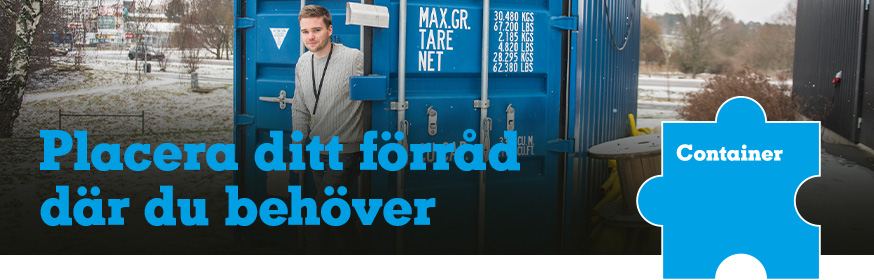 Förråd där du behöver med containers från Ahlsell